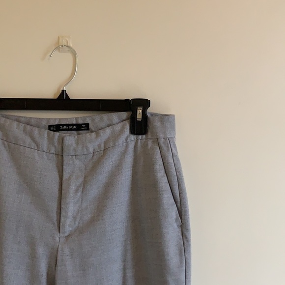 Zara | Pants & Jumpsuits | Zara Basic Gray Wide Leg Trouser Pants ...